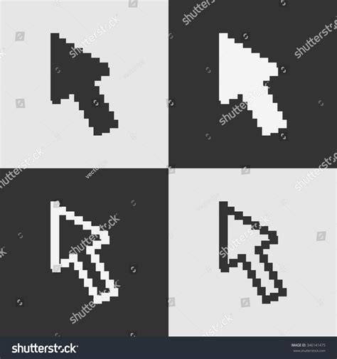 Pixel Arrow Cursor Icon Vector Flat 스톡 벡터 로열티 프리 346141475 Shutterstock
