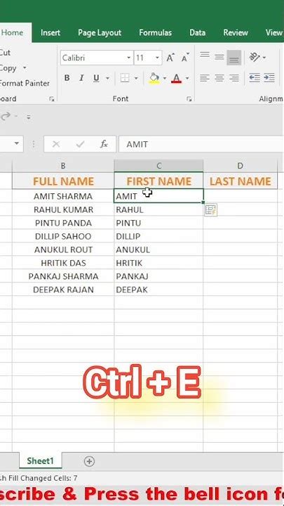 Use Of Flash Fillms Excelexcel Tricksflashfillexceltipsexcel Youtube