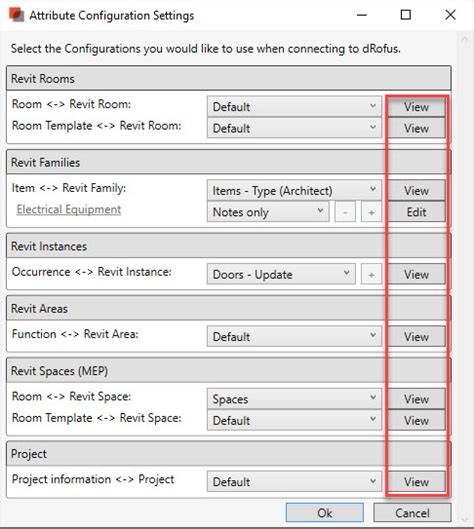 revit attribute configuration view only