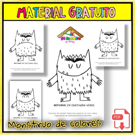 Monstruo De Colores Para Imprimir