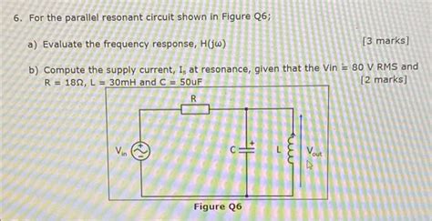 Solved For The Parallel Resonant Circuit Shown In Figure Chegg