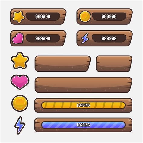 Premium Vector Vector Game Template Gui Kit