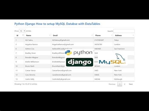 Python Django How To Setup MySQL Databse With DataTables YouTube