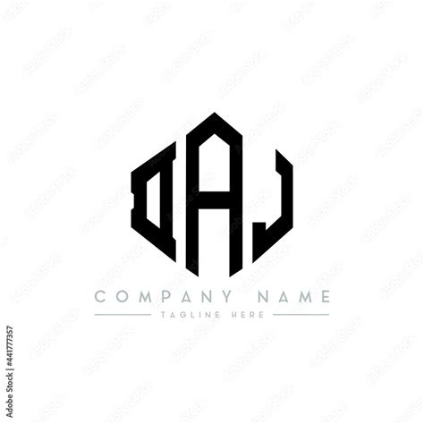 Daj Letter Logo Design With Polygon Shape Daj Polygon Logo Monogram
