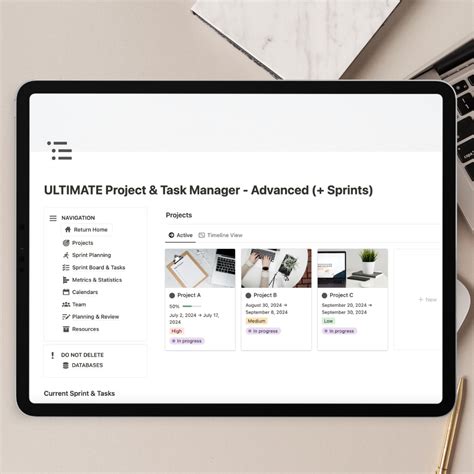 Ultimate Project And Task Manager Notion Template The Organized Notebook