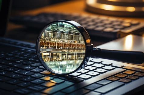 Premium Photo A Magnifying Glass Focuses On An Object Professional Photography