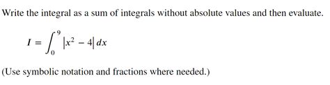 solved write the integral as a sum of integrals without