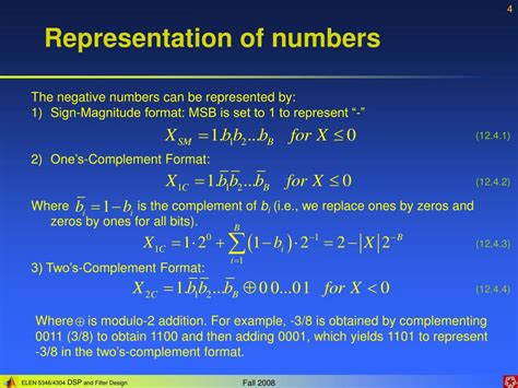 PPT Lecture Number Representation And Quantization Effects PowerPoint Presentation ID