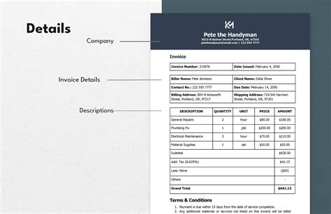 Sole Trader Invoice Template