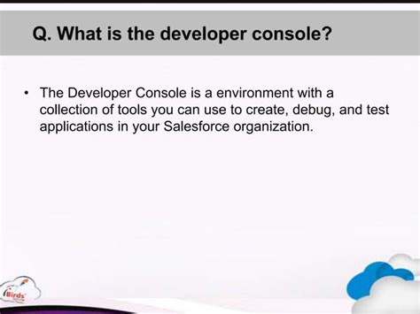 Salesforce Developer Console Ppt Pptx Web Development Internet