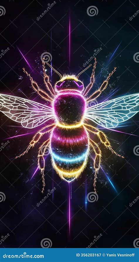 A Captivating 3d Laser Exploded Design Hologram Showcases A Neon Colored Possum Royalty Free