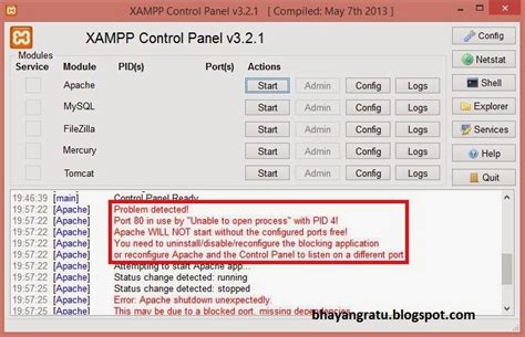 askcodemik cara memperbaiki port 80 pid 4 pada xampp di windows