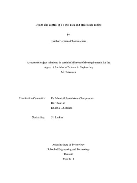 3 Dof Scara Robot Thesis Đ Án Pdf Microcontroller Robotics