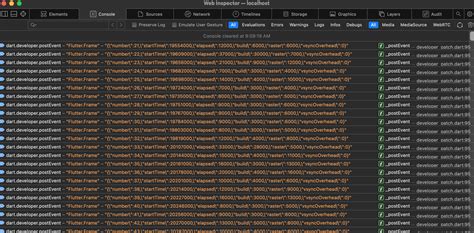 Web Stop Spam Postevent Flutterframe Logs In Debug Mode By Default