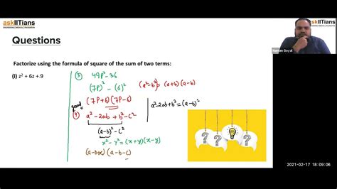 Factorisation Using Identities Lecture 2 Factorization Maths