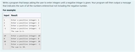 Solved Write A Program That Keeps Asking The User To Enter