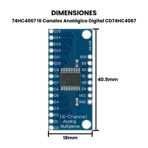 74hc4067 Multiplexor Análogo 16 Canales Rhetorics Pcb