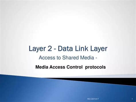 PPT Layer 2 Data Link Layer PowerPoint Presentation Free Download ID 5925130