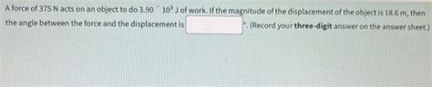 Solved This Is A Graph Of Force Versus Displacement