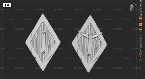 盾牌 小圆盾模型 防具模型库 Zbrush Ztl Zbp 模型下载 Cg模型网