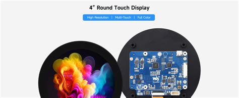 Waveshare 4inch Dsi Round Touch Display 720 × 720 Resolution Ips 10 Point Touch