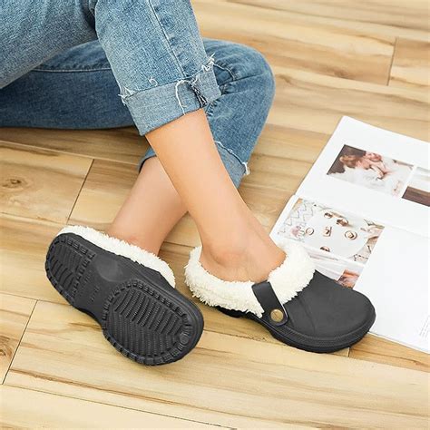 Buy Chaychax Waterproof Slippers Women Men Fur Lined Clogs Winter