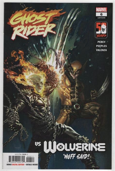 Ghost Rider Issue 6 Comic Book Vol 9 Percy Wolverine Marvel 2022