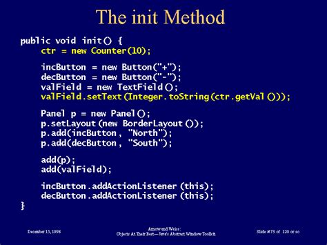 The Init Method