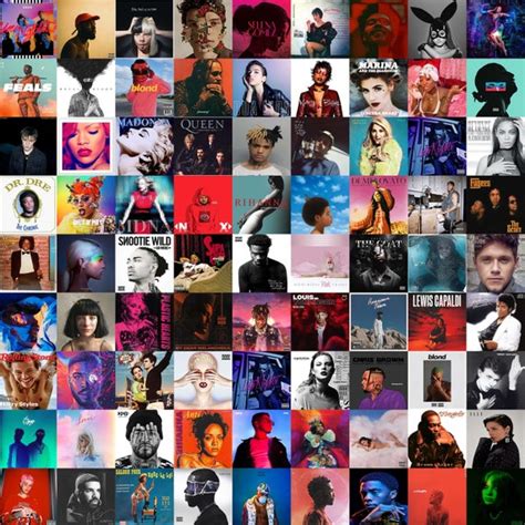 Pop Music Artists Collage