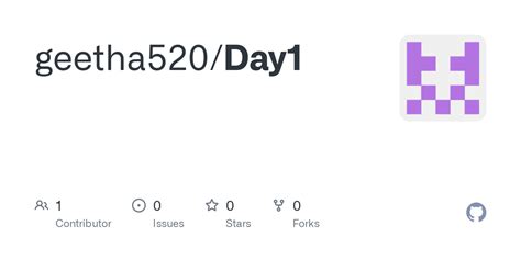 Github Geetha520day1