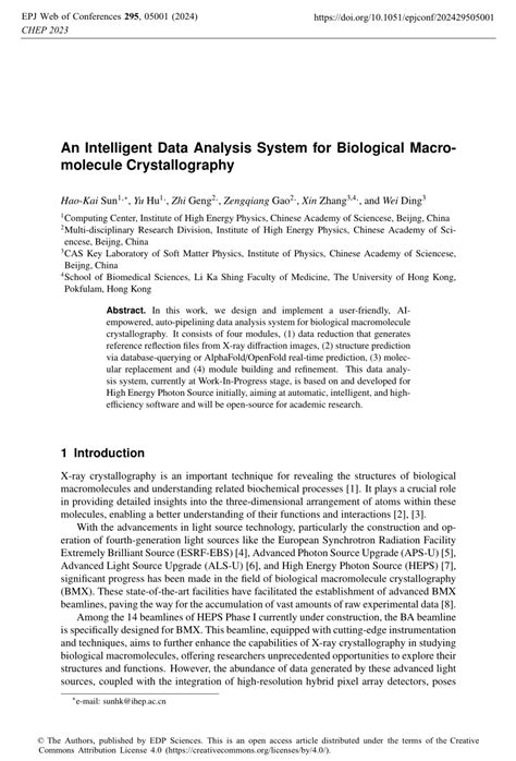 Pdf An Intelligent Data Analysis System For Biological Macromolecule