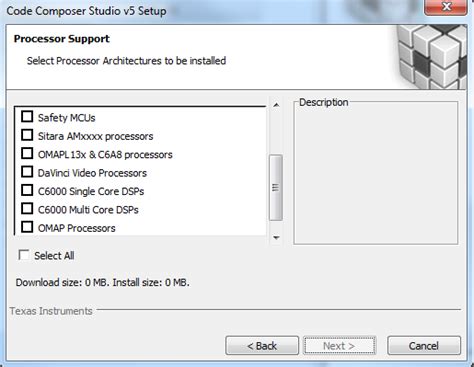 Missing Processor Architecture For C X DSP ARM Processors In CCS V Code Composer Studio