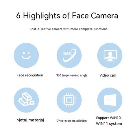 Face Recognition Webcam Windows Hello Unlock P Video Call Camera Compatible For Win Win