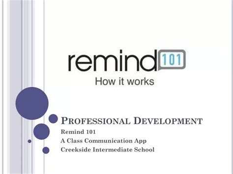 PPT Empower Communication With Remind A Professional Development Guide PowerPoint