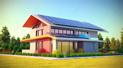친환경 스마트 홈 태양열 발전 주택은 에너지 절약 개념을 수용합니다 태양열 집 인버터 태양 전지 패널 하우스 배경 일러스트 및 사진 무료 다운로드 Pngtree