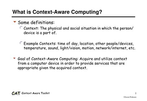 ppt exploring context aware computing applications and solutions