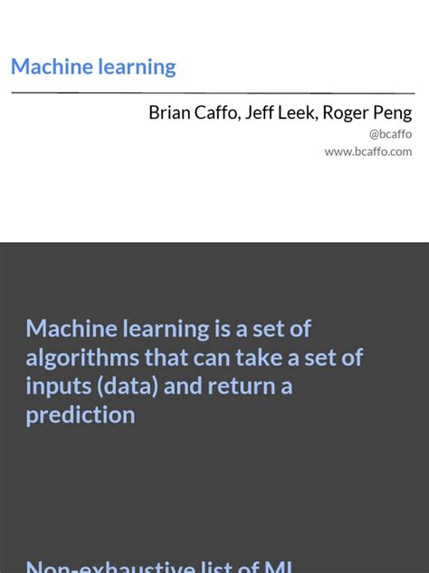 02 Machine Learning V Statistics Pdf Machine Learning Statistics