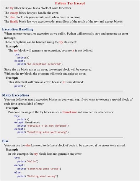 Python From Scratch Lesson 18 Pdf Python Try Except And User Input And String Formatting Connect