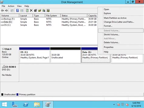 Extend Volume Greyed Out In Windows Server 2012 R2 Solved