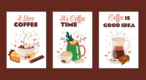 커피 포스터 카드 음식 배너 커버 추상 세트 컬렉션 그래픽 디자인 만화 그림 그래프에 대한 스톡 벡터 아트 및 기타 이미지