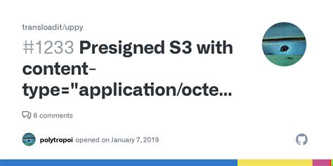 presigned s3 with content type application octet stream is always 403