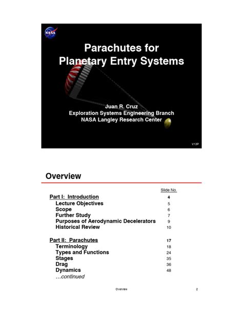 Parachutes For Planetary Entry Systems Pdf