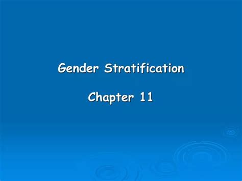 Ppt Gender Stratification Chapter 11 Powerpoint Presentation Free