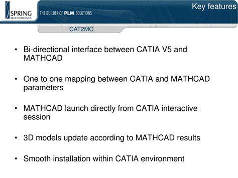 Ppt Catia Mathcad Interface Spring Solutions For Industrial