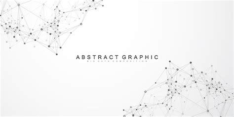 Premium Vector Digits Abstract Background With Connected Line And Dots