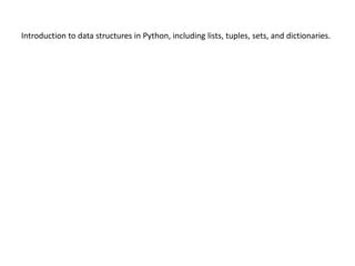 Python Data Structures Presentation Pptx