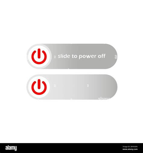 Switch Toggle Button In Red Grey Off Or Round Button Power Switch Icon Button Symbol Sign In