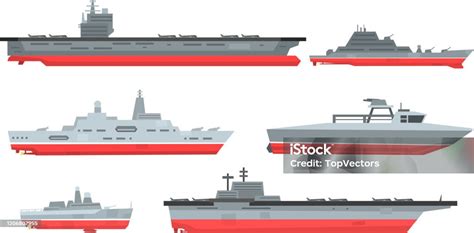 해군 전투 선박 컬렉션 군사 보트 프리깃 전함 벡터 일러스트 교통수단에 대한 스톡 벡터 아트 및 기타 이미지 교통수단 군사