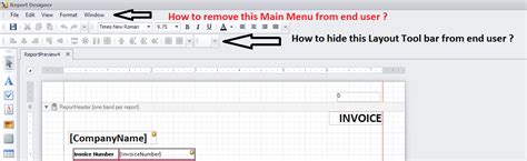 How To Remove Or Hide Main Menu From End User XtraReports Winforms Devexpress Stack Overflow