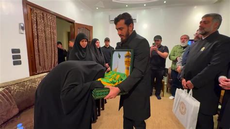 حضور کاروان خدام حرم مطهر رضوی در منزل شهید عماد مغنیه نماشا